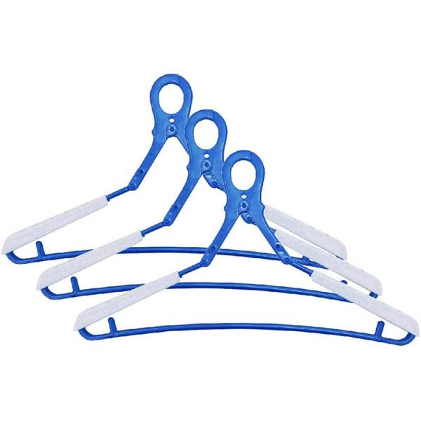 オーエ 洗濯 物干し ハンガー マイランドリー2 ドライハンガーDX 伸びる肩パット付 3本組入大きめのサイズも干せる！伸びる肩パット付スカートやキャミソールなどを干すのに便利なミニフック付き竿にもロープにもしっかりはさめるクリップ設計です。