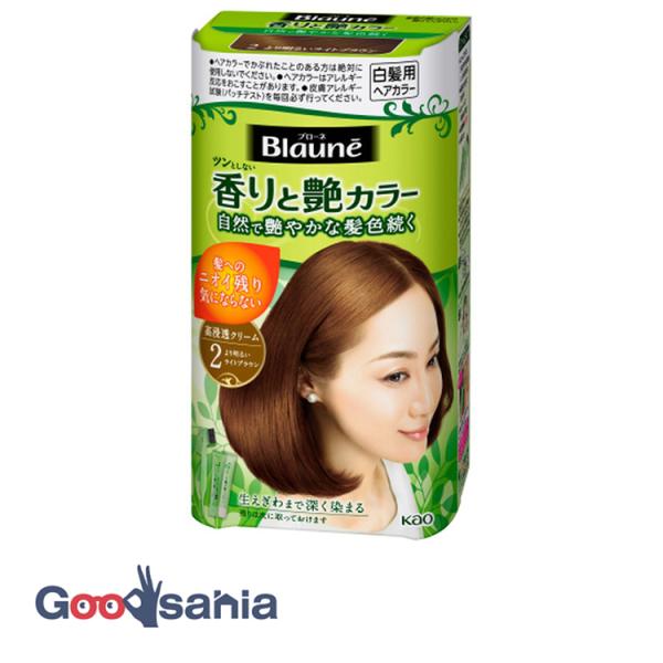 ブローネ 香りと艶カラー クリーム 2 より明るいライトブラウン 80g髪へのニオイ残り気にならない。色持ちタイプの「高浸透クリーム」で生えぎわまで深く染まる。染めている間の“ツンとしたニオイ“だけでなく、染めた後も“髪に残る独特なニオイ“...