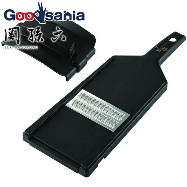 お料理好きの方へオススメ!関孫六シリーズ時短調理が叶う!切れ味バツグン!人参、大根、きゅうりなどサラダやキンピラに幅が広く、大きな食事の調理をしやすいです。切れ味良く、押し引き両方スピーディーに千切りが出来る特殊クランク刃を採用した千切り器...