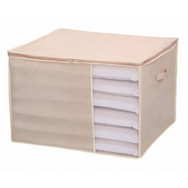 収納の目安：座ぶとんが5〜6枚押し入れの中のクッション・座布団がスッキリ片付く! 持ち手が付いているので、持ち運びにも便利!通気性のよい不織布製で収納物を湿気や汚れからしっかり守ってくれるクッション・座ぶとんの整理、収納に便利通気性に富む素...