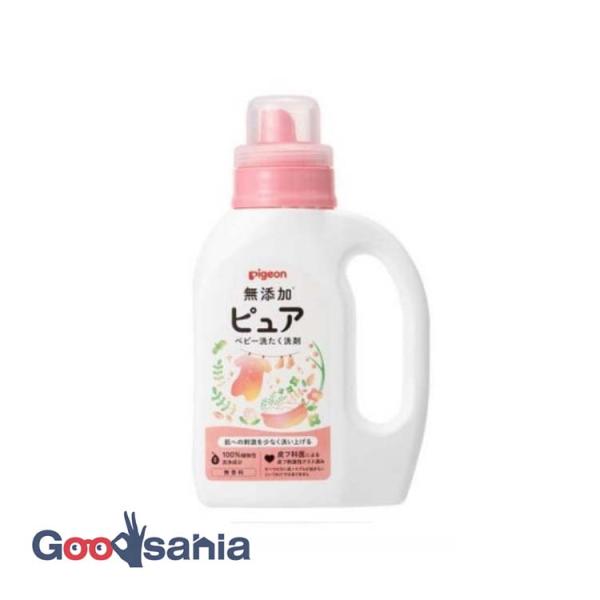 うまれたての赤ちゃんにやさしい赤ちゃんの洗たく用洗剤ピュアの詰めかえ用2回分！0ヵ月の赤ちゃんから使えます。洗剤残りの心配がなく、衣類の水通しから使えます。植物性洗浄成分で、うんちやミルクの汚れをすっきり落とします。ピジョン基準の安全性テス...