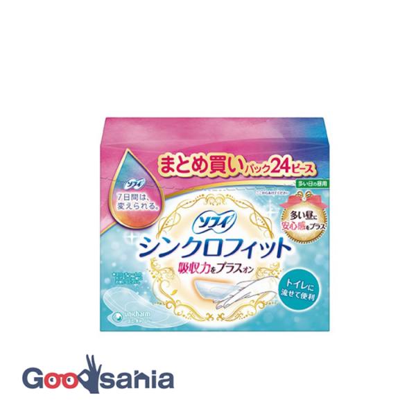ナプキンとカラダの間のあのスキマにはさんで、いつものナプキンに吸収力をプラスオン。だから、自分のペースで替えられない時もモレ安心。しかもトイレに流せる。