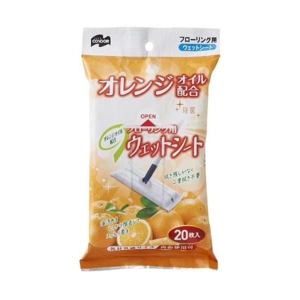 簡単お手入れ!二度拭き不要! 油汚れに最適なオレンジオイルと除菌効果のあるエタノールを配合し、汚れと菌をしっかり除去!ウェットシート 取り替え ワイパー用 ワイパー ウェット キッチン 台所 リビング 皮脂 汚れ 床 拭き掃除