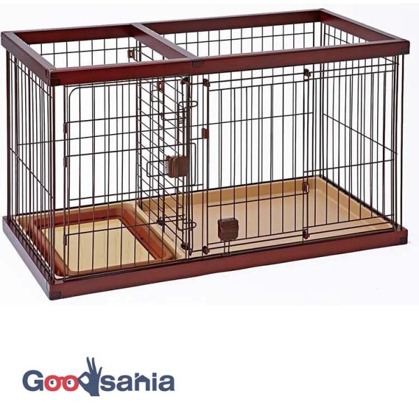 ・トイレと住居スペースをしっかり分けて快適！・ケージ内を2つのスペースに分けられる仕切りドアで、トイレとくつろぎスペースを分離できます。・ワンちゃんがトイレの場所を覚えやすく、しつけもしやすいです。・住居側は横スライドドアで開閉がスムーズで...