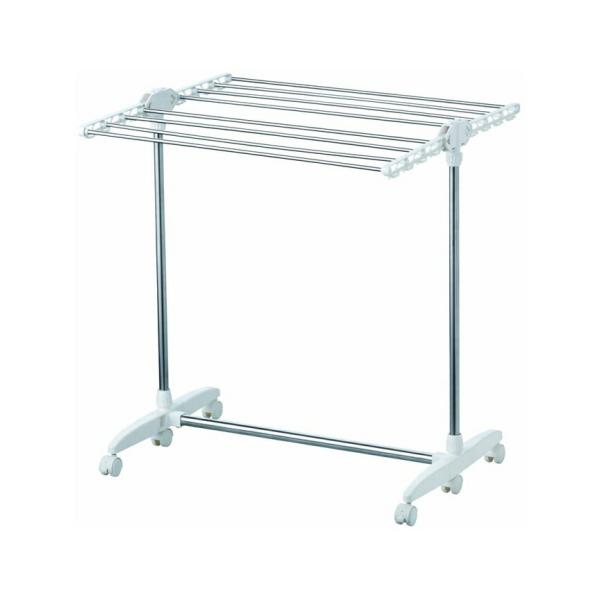 しっかり干せて、キャスター付でラクラク移動!衣類の平置きもできる!室内用物干し 使わないときはコンパクトに収納できる折りたたみ バスタオルハンガー ハンガー 部屋干し 室内干し 梅雨 洗濯