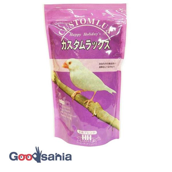 ・白文鳥、桜文鳥等の大型フィンチ類のために配合した専用フードです。・カスタムラックスは、小鳥たちが大好きなたくさんの発芽できる新鮮な種子を配合しています。・遊びながら楽しく食べることのできるように、できる限り種子の種類を豊富に配合し、毎日の...