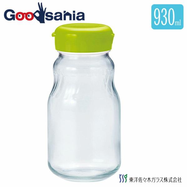 東洋佐々木ガラス 漬け上手 フルーツシロップびん オリーブグリーン 930ml 日本製 I-77827-OG-JAN-S持ち手付きが嬉しい!いろいろな保存容器として使える。においが付きにくく、中身が見える、季節の果物を使ってシロップが作れる...