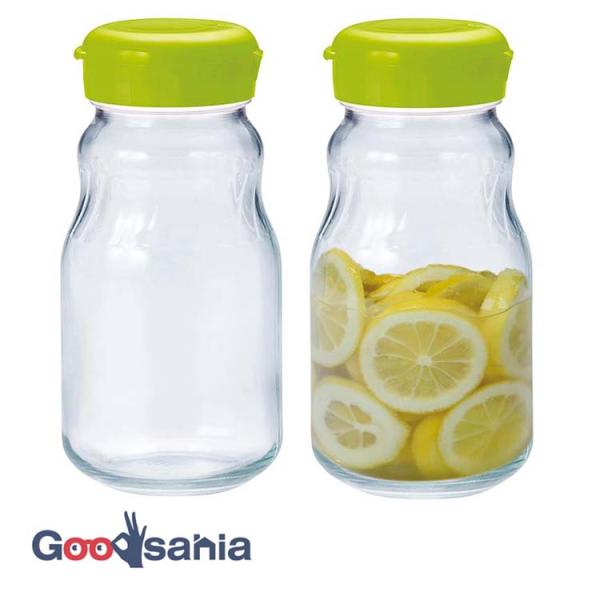 東洋佐々木ガラス 保存瓶 漬け上手 フルーツシロップびん ポット オリーブグリーン 930ml 2個セット 日本製 I-77827-OG-JAN-Sびん 梅瓶 果実酒びん フルーツ 漬物容器 容器 梅 梅干し らっきょうびん 使いやすい 持...