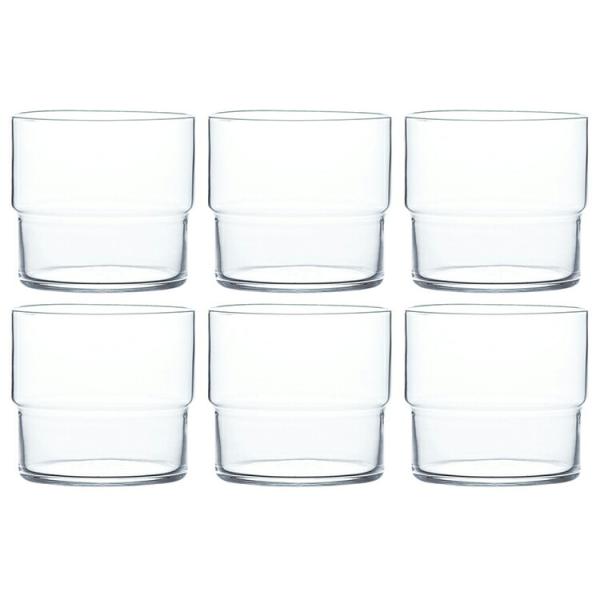 スタック可能!モダンでシンプルな形で使いやすい、お洒落なグラス カフェなどの飲食店におすすめ!ドリンクはもちろんサラダやデザートにも 日本製 グラス コップ ガラス コーヒー カクテル ワイン ウォーター