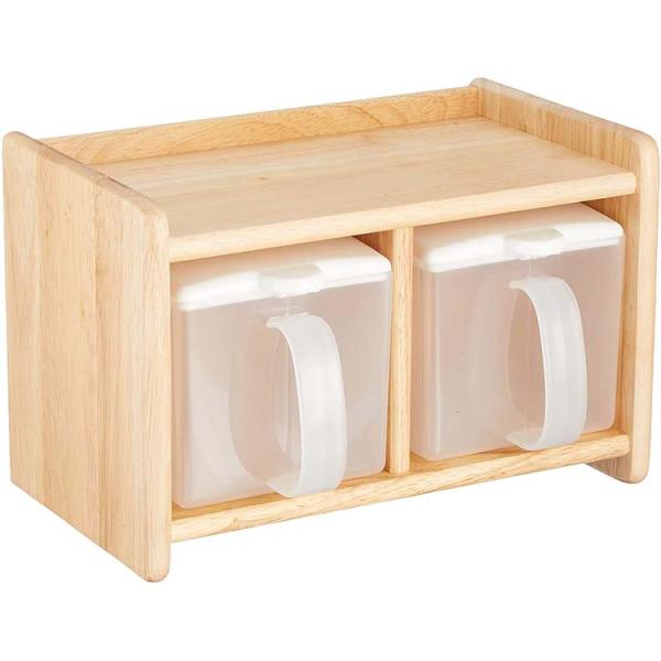 砂糖 塩 胡椒 収納 調味料収納 木目 ナチュラル