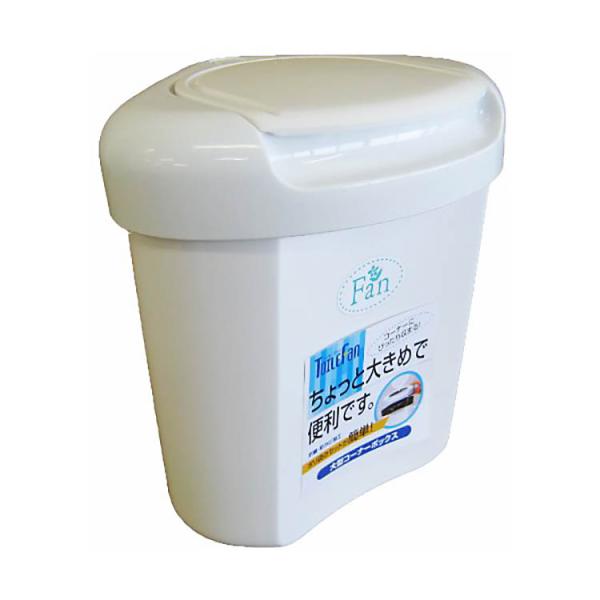 すこし大きめサイズがうれしいサニタリーボックス シンプルなカラーがおしゃれ!中のポリ袋の入れ替えがラクちん日本製 コーナーポット サニタリーボックス 大 蓋付き 白