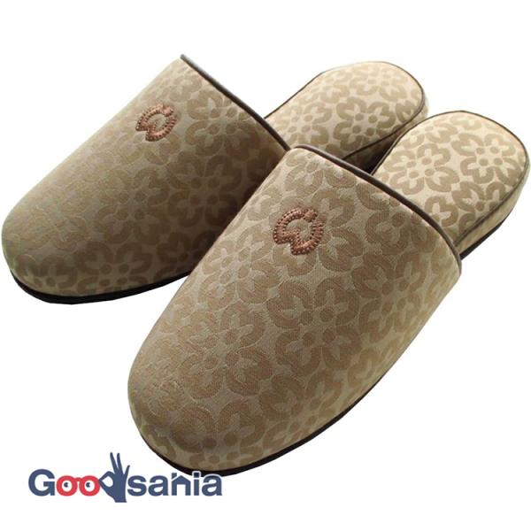 シックな高級感のあるおもてなしスリッパ底が汚れてもサッと拭き取れてお手入れ簡単！底が拭ける milashon ミラショーン ジャガード スリッパ すりっぱ ルームシューズ M 小さめ レディース 婦人 女性 女性用 室内 室内用 部屋 部屋...