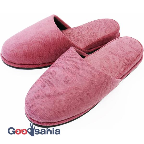 お客様のおもてなしや特別な日におすすめ玄関を華やかにしてくれる、リーフ柄の高級感のあるスリッパリーフ柄 柄 底が拭ける スリッパ すりっぱ ルームシューズ M 小さめ レディース 婦人 女性 女性用 室内 室内用 部屋 部屋用 家用 来客用...