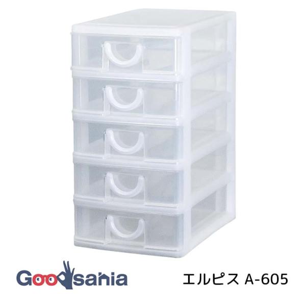 ・ハガキやA6用紙が収まるサイズの引き出しを備えた、使い勝手の良い5段収納ケースです。・年賀状や暑中見舞いなどのハガキ整理はもちろん、文房具、アクセサリー、手芸小物、ケーブル類など、増えがちな小物の収納に最適です。・半透明の引き出しなので、...