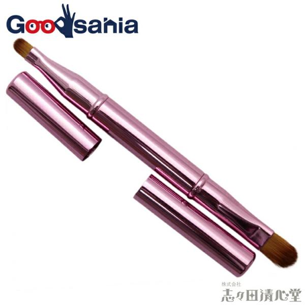 アイホールや目のキワなどパーツの広さによって使い分けられる! キャップ付きなのでメイクポーチに入れて持ち運びにも便利 メール便アイシャドーブラシ アイシャドー アイシャドウ 平筆 平 平ら ナイロン