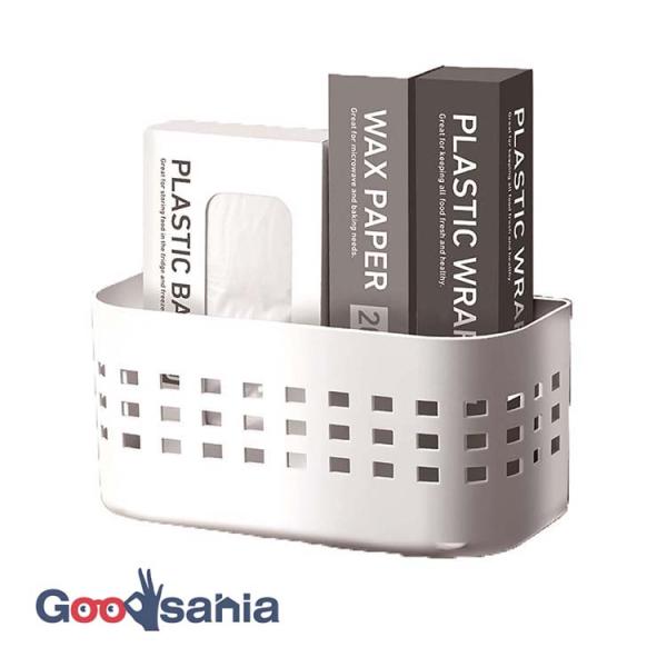 浮かせる収納でキッチン周りをすっきり！磁石タイプのバスケットキッチン、洗面、玄関等のスペースを活用できる収納シリーズ「POSE」小物入れ カゴマグネット ワイド 磁石 冷蔵庫 整理 収納 アルミホイル ラップ クッキングシート 壁 台所 キ...