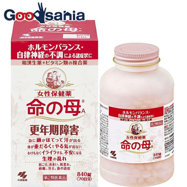 第2類医薬品 命の母A 840錠 ホルモンバランス 自律神経の不調 更年期障害 女性保健薬1.デリケートな女性の身体の仕組みを考えて作られた女性保健薬※1です2.13種類の生薬とビタミン類、カルシウムなどを配合※2。穏やかに効いていきます3...