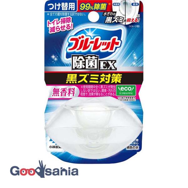 トイレ掃除減らせる！ 水ぎわの黒ズミを抑える!※ ※使用期間中全く黒ズミが発生しない訳ではない。 環境汚れの程度で、効果が異なることがある。 99％除菌* *全ての菌を除菌する訳ではない。 つけ替で廃棄重量を約56％削減(本体比) ＜特徴＞...