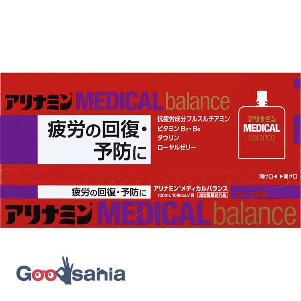 疲労の回復予防の効能を持ったアリナミンのゼリー状飲料※。※流動性のある粘稠なゲル状の液の製剤。吸収にすぐれたビタミンB1誘導体「フルスルチアミン」に加えビタミンB2・B6、タウリン、ローヤルゼリーを配合。飲みやすいグレープ風味です。