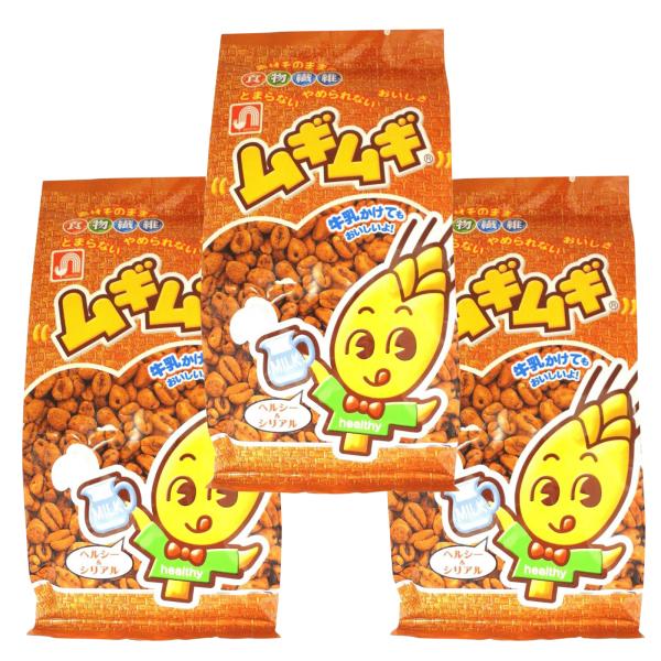 創業40年以上、高知県の南国製菓が丁寧に作る、小麦を使った自然派スナック「ムギムギ」。ふっくらサクサクに焼き上げた麦を、ほんのり甘いミルクコーヒー味に仕上げました。小麦そのままの食物繊維を含んだヘルシーなシリアル＆スナックです。朝食代わりに...