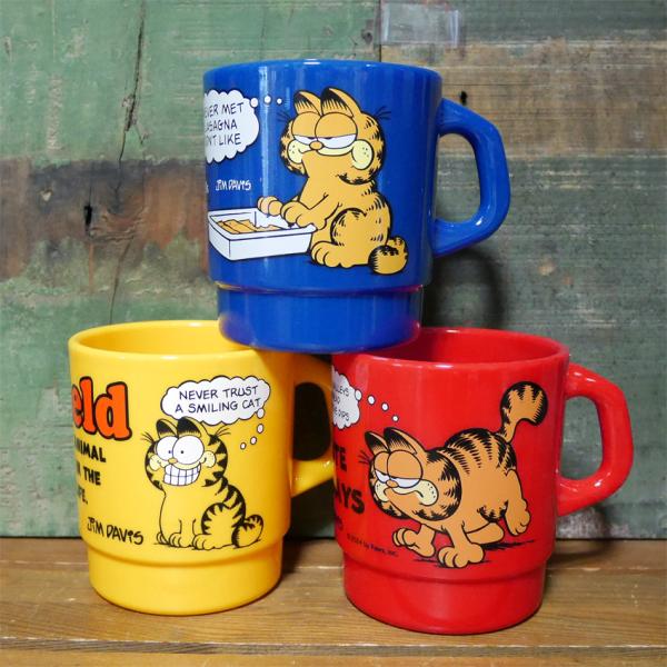 今も尚人気が高い80’s Garfield(ガーフィールド)の、ヴィンテージ風スタッキングマグカップです。アメリカ発祥の新聞漫画で、日本でも「The Japan Times」や「毎日中学生新聞」で掲載されていました。スタッキングができるので...