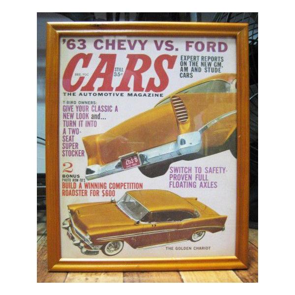 レトロなアメリカンインテリにおすすめ！60年代頃にアメリカの雑誌などでPOP広告になっていた、アンティークポスターを再現したフレーム入りインテリアピクチャーです。何枚か並べて飾るとレトロな感じが一気に出ます。サイズ：縦270×横220×厚み...