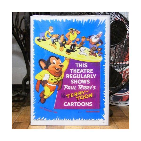 アメリカンコミックの根強い人気を持つマイティマウスのB4サイズポスター。キャンベルやケロッグ・ジャックダニエルなどアメリカンなポスターがＢ4で登場しました！サイズ：縦365×横260mm(約)素材：紙