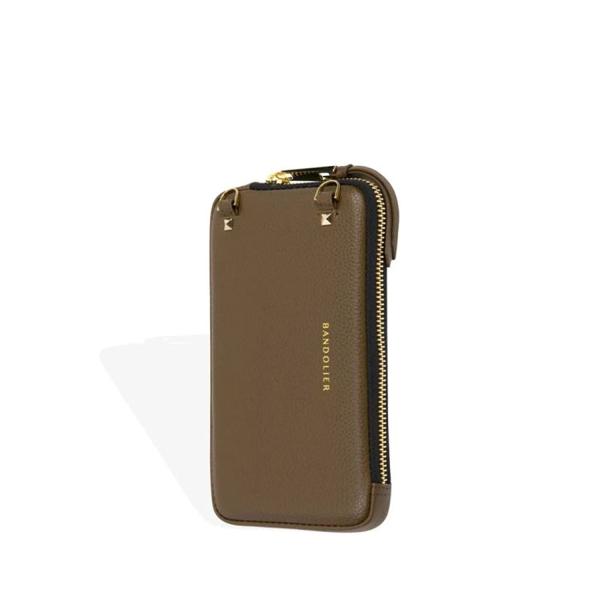 【セレブ愛用者急上昇中のiPhone専用アクセサリーブランド BANDOLIER】BANDOLIER(バンドリヤー)のマルチに使えるポーチ。クラシックなヘイリースタイルに落ち着いたフォレストブラウンのカラーがシックな印象を演出します。同色の...