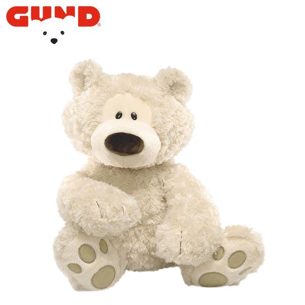 爆買【1898年創立のアメリカを代表するテディベアとソフトトイメーカー GUND】クリーム色の巻毛のベア、フィルビン。大きな鼻と黒い瞳がいかにもGUNDといった感じです。お座りが上手なふわふわテディです。テディベアの名前の由来は、第26代ア...