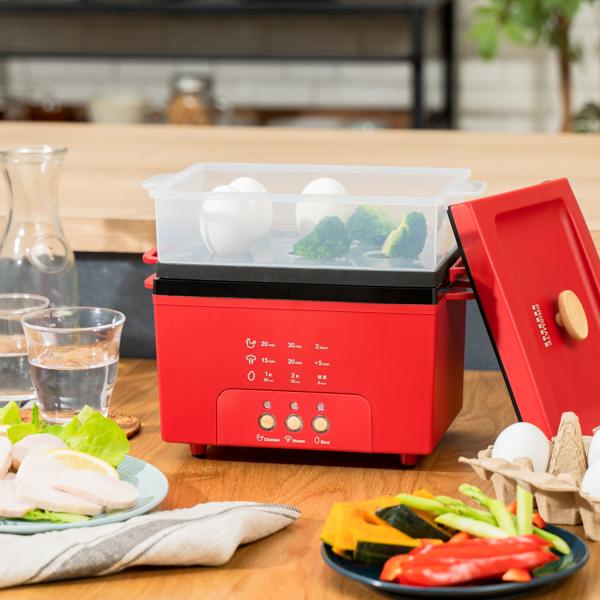 ■ブランド名 / 商品名PRISMATE プリズメイト / STEAMED CHICKEN COOKER GRANDE PR-SK044■カラーブラック：BLACKライトベージュ：LIGHT BEIGEレッド：RED■素材 / 仕様本体：P...