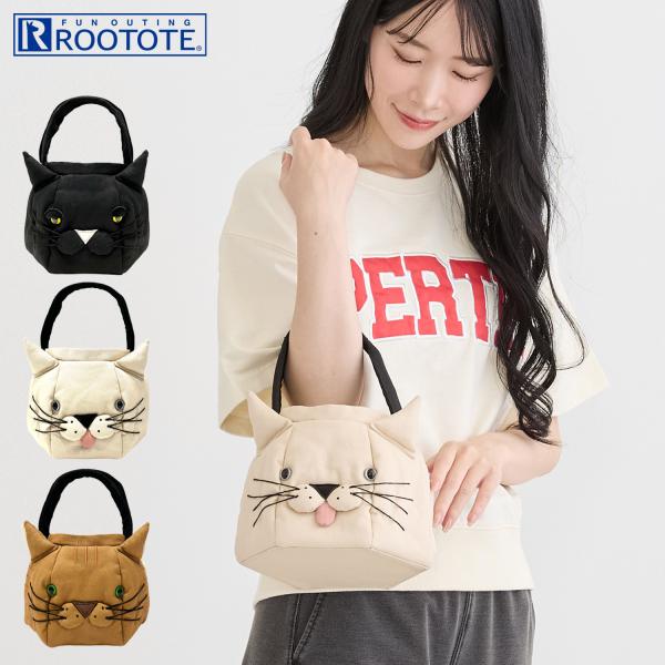 【カンガルーのおなかの袋からヒントを得たデザイン豊富なトートバッグ専門ブランド】舌を出っぱなし？のシロ。額の3本線が自慢のトラ。ネムネムお目々のマイペースクロ。それぞれ個性あふれるネコのお顔のシリーズです 。ルートートのネコ愛。日々のお買い...