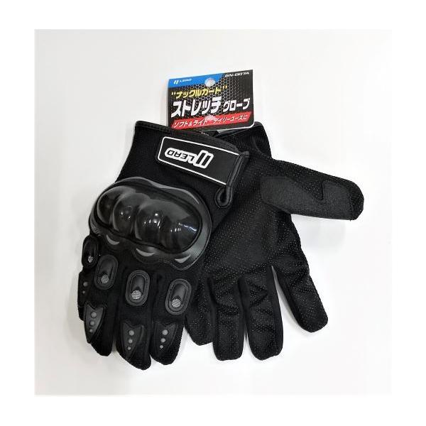 甲部にはもしもの転倒の際に拳を守るナックルガードを備えフィット性に優れたストレッチ素材を使用。グリップ操作で擦れやすい部を補強し耐久性が向上袖口はベルクロで締め付け調整が可能。シンプルで飽きの来ないデザインで様々なジャンルのバイクに対応。■...