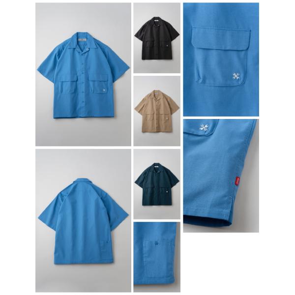 BLUCO143-21-002　ビッグポケット ワークシャツカラー：ブラック/ブルー/カーキ/ネイビーオリジナルの薄手TC生地を使用したビッグポケットワークシャツ。張りと強度を持たせながら通気性の良いオリジナル生地は、欧米ブランドには見られ...