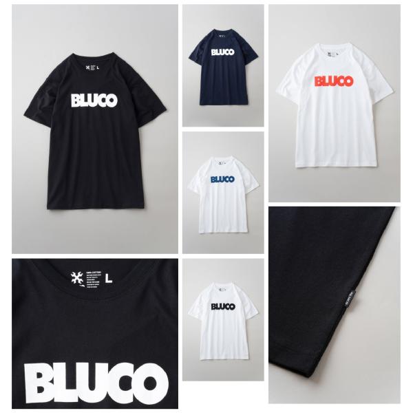 BLUCO  143-22-001　ロゴ　プリント Tシャツカラー：ブラック /ネイビー/ホワイト−ブラック/ホワイト-ネイビー/ホワイト-レッド定番のロゴがデザインされ、着心地の良いコットン100%生地を使用したオリジナルボディの5.6o...