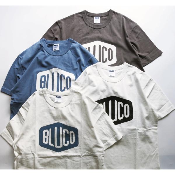 BLUCO  153-22-007　HEX　プリント Tシャツカラー：チャコール/ スレートブルー/ホワイト-ブラック/ホワイト-スレート ブルーオリジナル5.6oz天竺のヘビーオンスTシャツ。襟リブには丈夫なバインダーネックを採用していま...