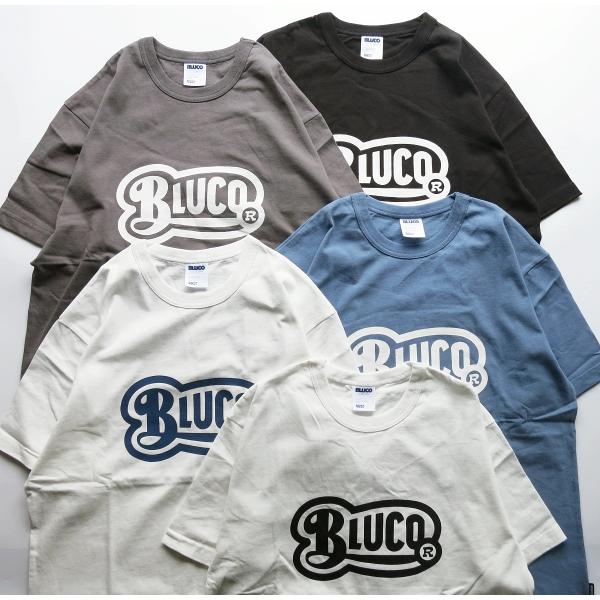 BLUCO  153-22-011　OLD プリント Tシャツカラー：ブラック/チャコール/スレートブルー/ホワイト−ブラック/ホワイト−ブルーオリジナル5.6ozアメリカンコットン天竺を使用したTシャツ。襟リブには丈夫なバインダーネックを...