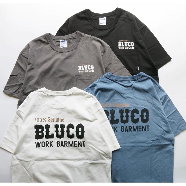 BLUCO  153-22-012　BOLT　プリント Tシャツ カラー：ブラック/チャコール/スレートブルー/ホワイトオリジナル5.6ozアメリカンコットン天竺を使用したTシャツ。襟リブには丈夫なバインダーネックを採用しています。京都の"...