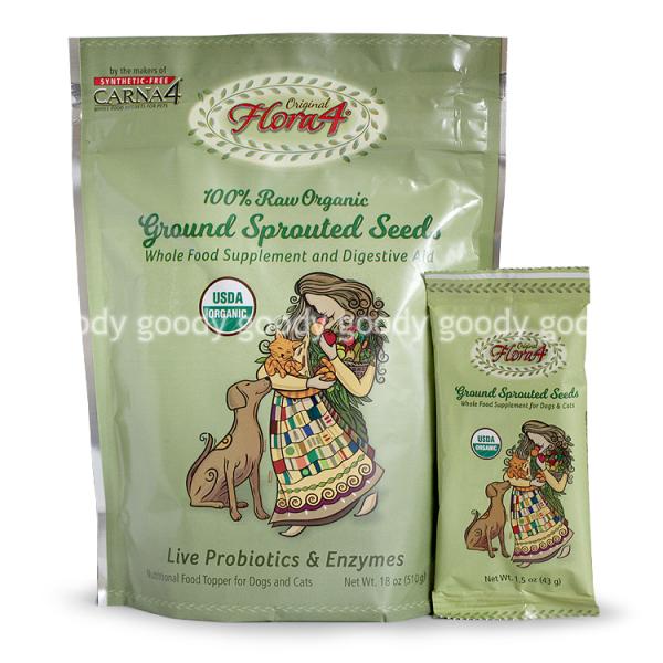 カーナ4 フローラ4 ローフードトッパー スプラウトシード【賞味期限】：2026年11月21日【全年齢対応】FLORA4には生きたプロバイオティクスが「製品1kgあたり170億cfu」、酵素が「製品1kgあたり100万U」、さらに21種類の...