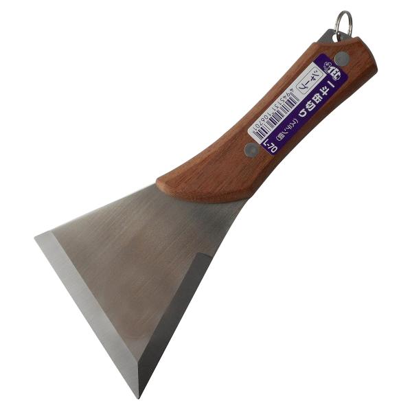 【ご購入後の当店からの連絡はご登録のメールアドレスに通知いたします。必ずご確認ください】【商品概要】サイズ:全長190mm刃幅:80mm厚:1.8mm用途:スクレパー、一斗缶等の缶切り、ハーフハンマー、缶開け、釘抜き、ネジ廻しに材質:柄部/...