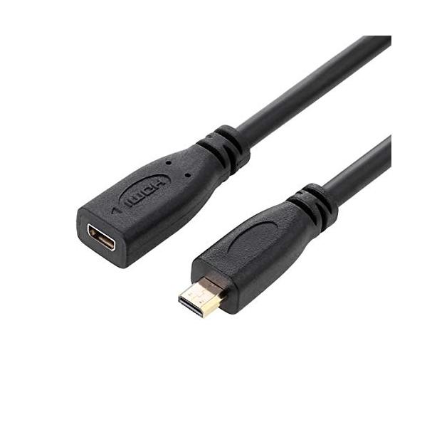 【ご購入後の当店からの連絡はご登録のメールアドレスに通知いたします。必ずご確認ください】【商品概要】HDMI 1.4 DタイプMicro HDMIオス-マイクロHDMIメスM/F延長ケーブル 30cmコネクター1: マイクロHDMIオス。コ...