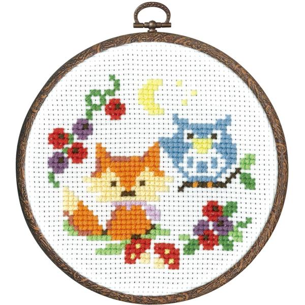 【ご購入後の当店からの連絡はご登録のメールアドレスに通知いたします。必ずご確認ください】【商品概要】品番:7486仕様:ししゅうキット 森のかわいいなかまたちセット内容:25番ししゅう糸、No.3000布(ジャバクロス中目)、クロス針、おし...