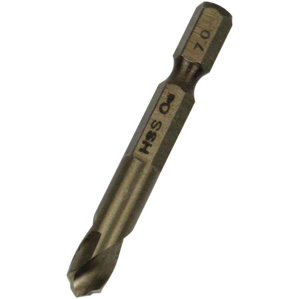 【ご購入後の当店からの連絡はご登録のメールアドレスに通知いたします。必ずご確認ください】【商品概要】サイズ:7.0mm標準穴あけ可能厚:(ステンレス)1.0mm・(鉄)2.0mm軸:六角軸6.35mm使用電動工具:充電式インパクトドライバー...