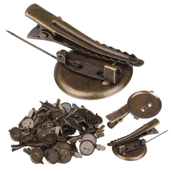 【ご購入後の当店からの連絡はご登録のメールアドレスに通知いたします。必ずご確認ください】【商品概要】アンティークな雰囲気がステキ。25mmのコサージュピン50個セットです。クリップピンと安全ピンの2wayなので、用途の幅が広がります。世界で...