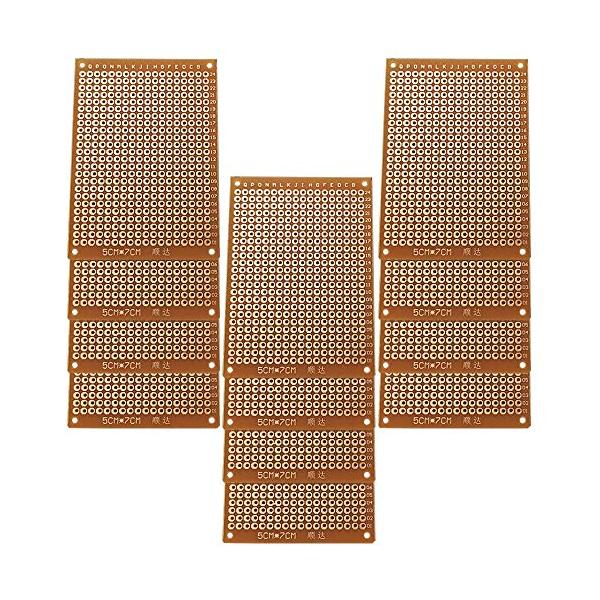 【ご購入後の当店からの連絡はご登録のメールアドレスに通知いたします。必ずご確認ください】【商品概要】高品質で耐久性のあるベークライト素材であり、プロトタイプの回路基板を非常に強く頑丈にします。平らな表面とすべての穴が中央にあります。穴径（約...