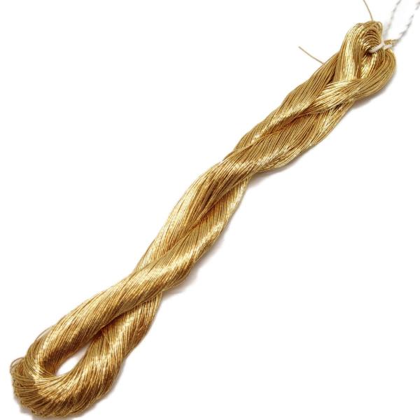【ご購入後の当店からの連絡はご登録のメールアドレスに通知いたします。必ずご確認ください】【商品概要】【素材】表:ポリエステル100％ 芯レーヨン100%（純金蒸着フィルムを使用した金糸）【サイズ・重量】太さ：直径が約0.5mm位の最も一般的...