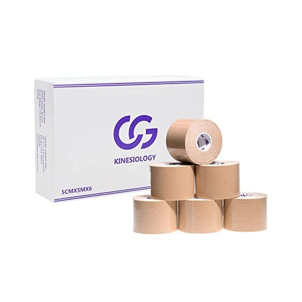 【ご購入後の当店からの連絡はご登録のメールアドレスに通知いたします。必ずご確認ください】【商品概要】防水加工。皮膚呼吸を妨げないウェーブ状塗工医療用粘着剤（国産）を採用50mm × 5m 6巻入製造地：中国【商品説明】弱っている筋肉や筋肉ダ...