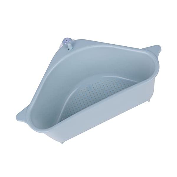 【ご購入後の当店からの連絡はご登録のメールアドレスに通知いたします。必ずご確認ください】【商品概要】商品内容：水切り三角コーナー 1個入り 青色サイズ：幅26cm 奥行14.2cm 高さ10cm 取付用フック4cm/5cm（2種類入っていま...