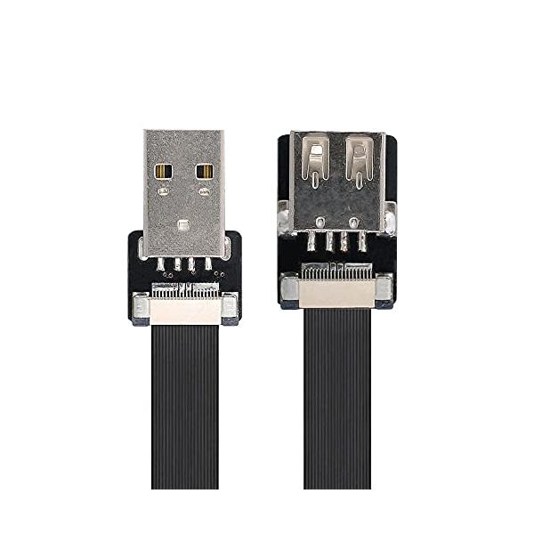 【ご購入後の当店からの連絡はご登録のメールアドレスに通知いたします。必ずご確認ください】【商品概要】Xiwai USB 2.0 Type-A オス-メス 延長データ フラット スリム FPC ケーブル FPV &amp; ディスク &amp...