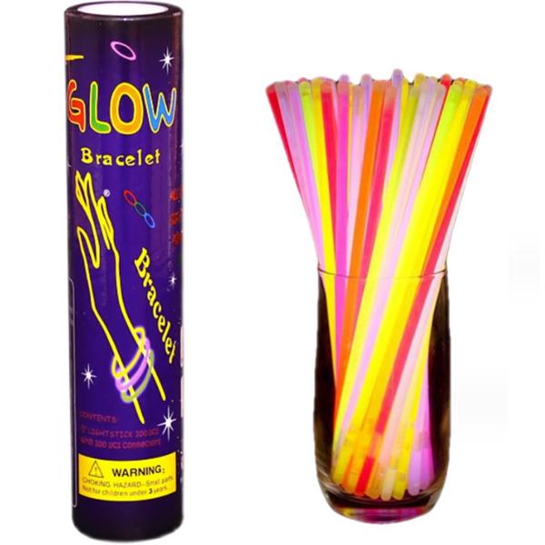 【ご購入後の当店からの連絡はご登録のメールアドレスに通知いたします。必ずご確認ください】【商品概要】サイズ：約長さ20cm、幅0.5cm　パッケージ内容：100本セット　点灯時間：約6時間　適用対 象:6歳以上　男女兼用棒をパキット折れるだ...