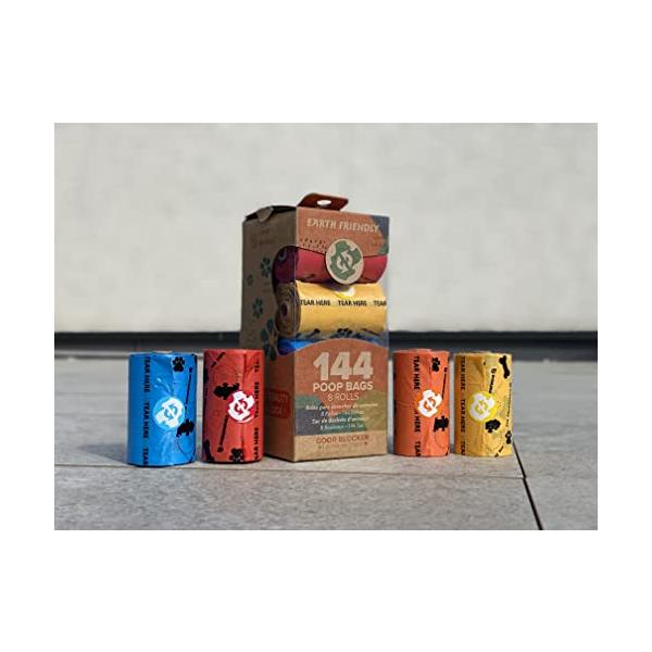 【ご購入後の当店からの連絡はご登録のメールアドレスに通知いたします。必ずご確認ください】【商品概要】100%生分解性【商品説明】EARTH　FRIENDLY　POOP　BAGS　ペット用うんち袋　消臭防臭　100%生分解性　カラフルな4色（...